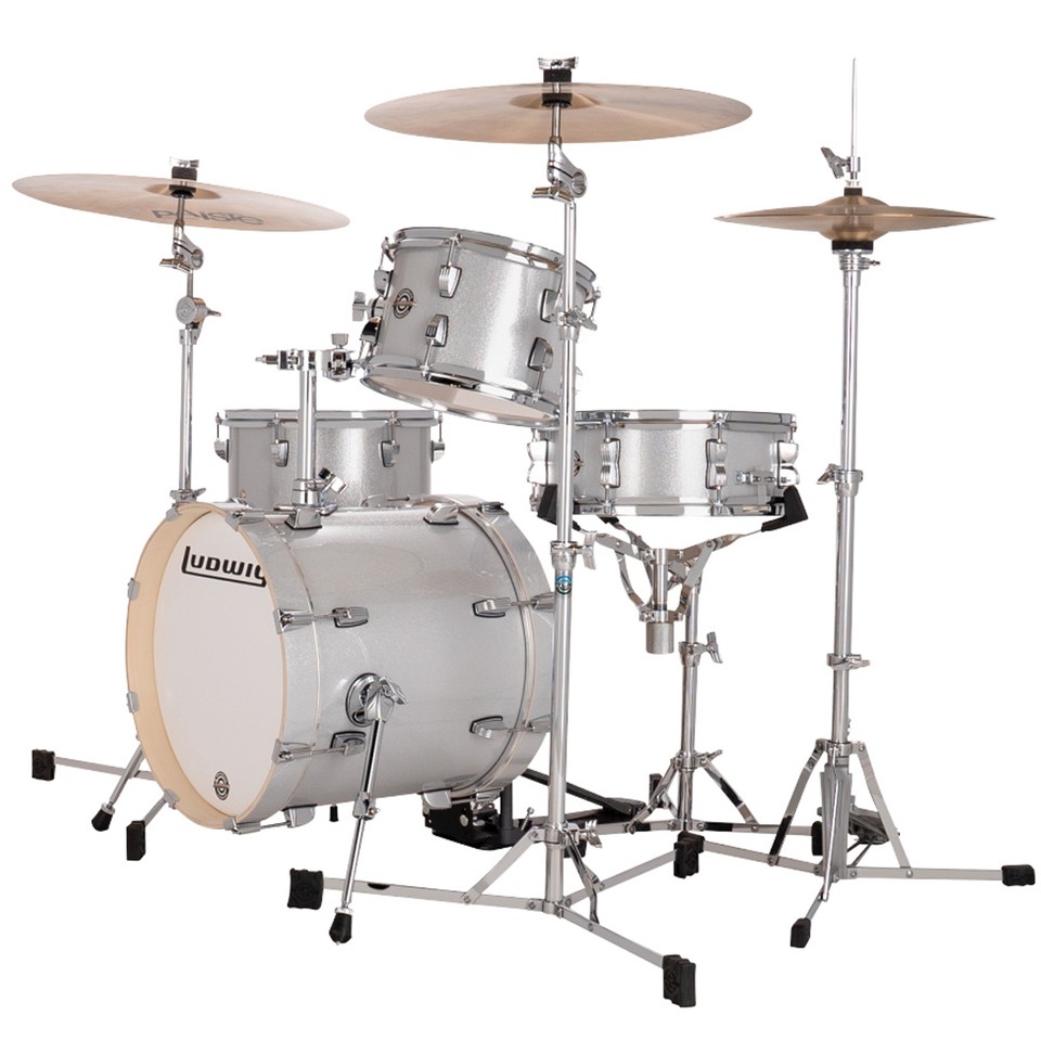 Ludwig Breakbeats Kit 4pc Acoustic Drum Set Junior Size Silver Sparkle ...