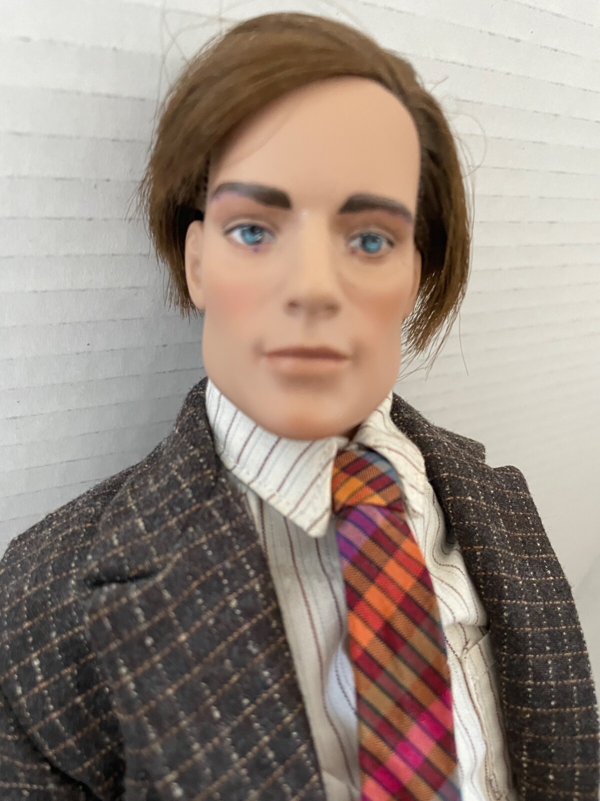 Tonner Matt 17”vinyl DOLL Brown Hair fully dressed in Brown SUIT, socks ...