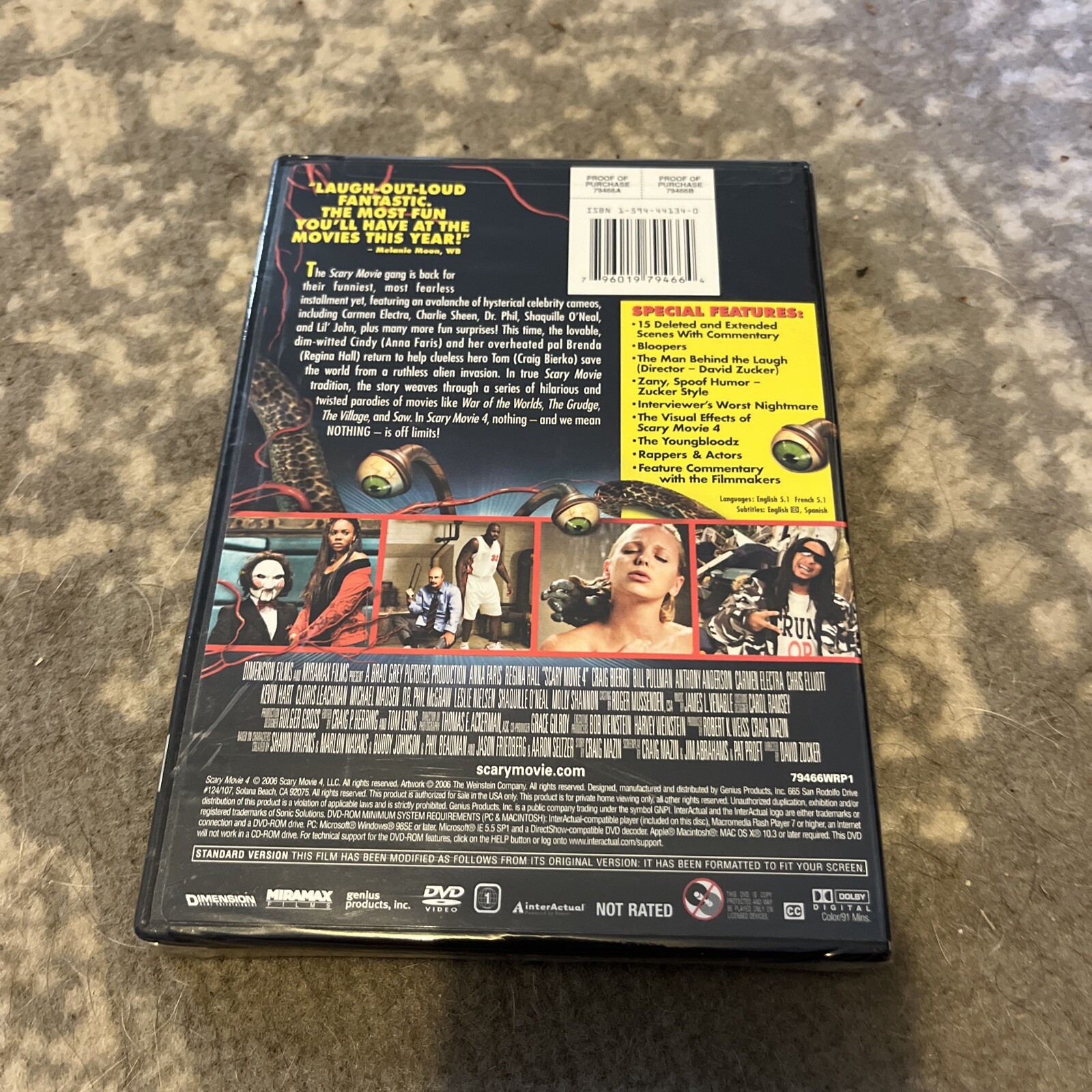 Scary Movie 4 (DVD, 2006) New Sealed Deleted Scenes Leslie Nielsen 00s ...