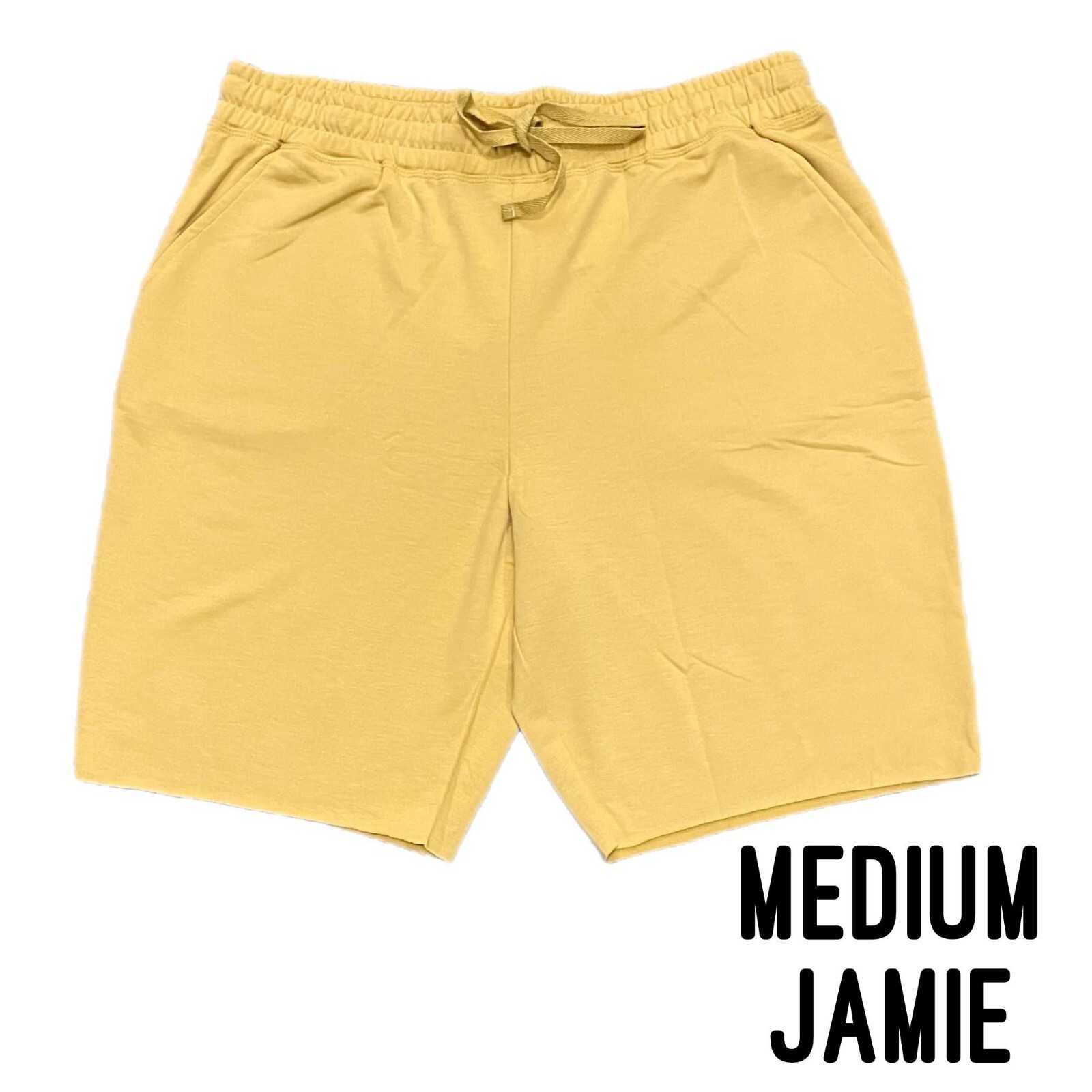 JAMIE Lularoe French Terry Shorts Medium NWT Amazing Yellow Shade | eBay
