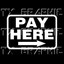 PAY HERE SIGN DECAL BUSINESS VINYL STICKER RETAIL RESTAURANT CUSTOMER ...