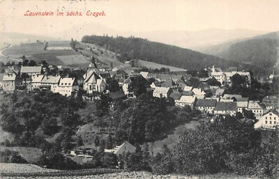 City View Lauenstein Erzgebirge Saxony Postcard AK 1915 | eBay