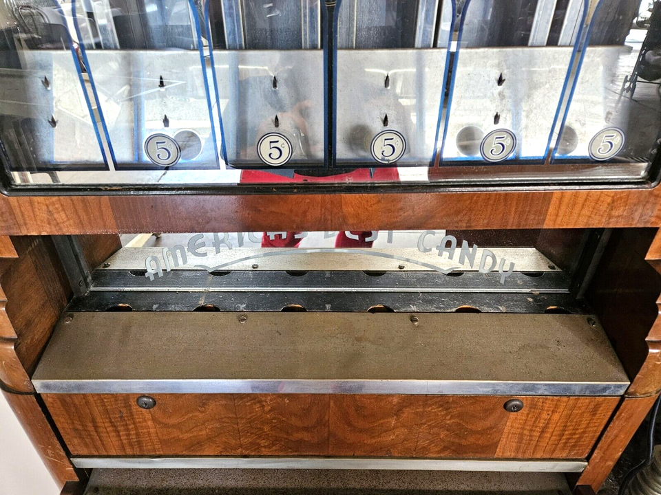 Vtg 1920s Antique Art Deco AMERICAS BEST Coin-Op Movie Theater Candy ...