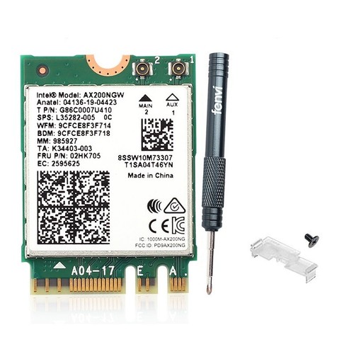 Intel Wi-Fi 6 AX200 AX200NGW M.2 NGFF Wireless WiFi Bluetooth Card Dual ...
