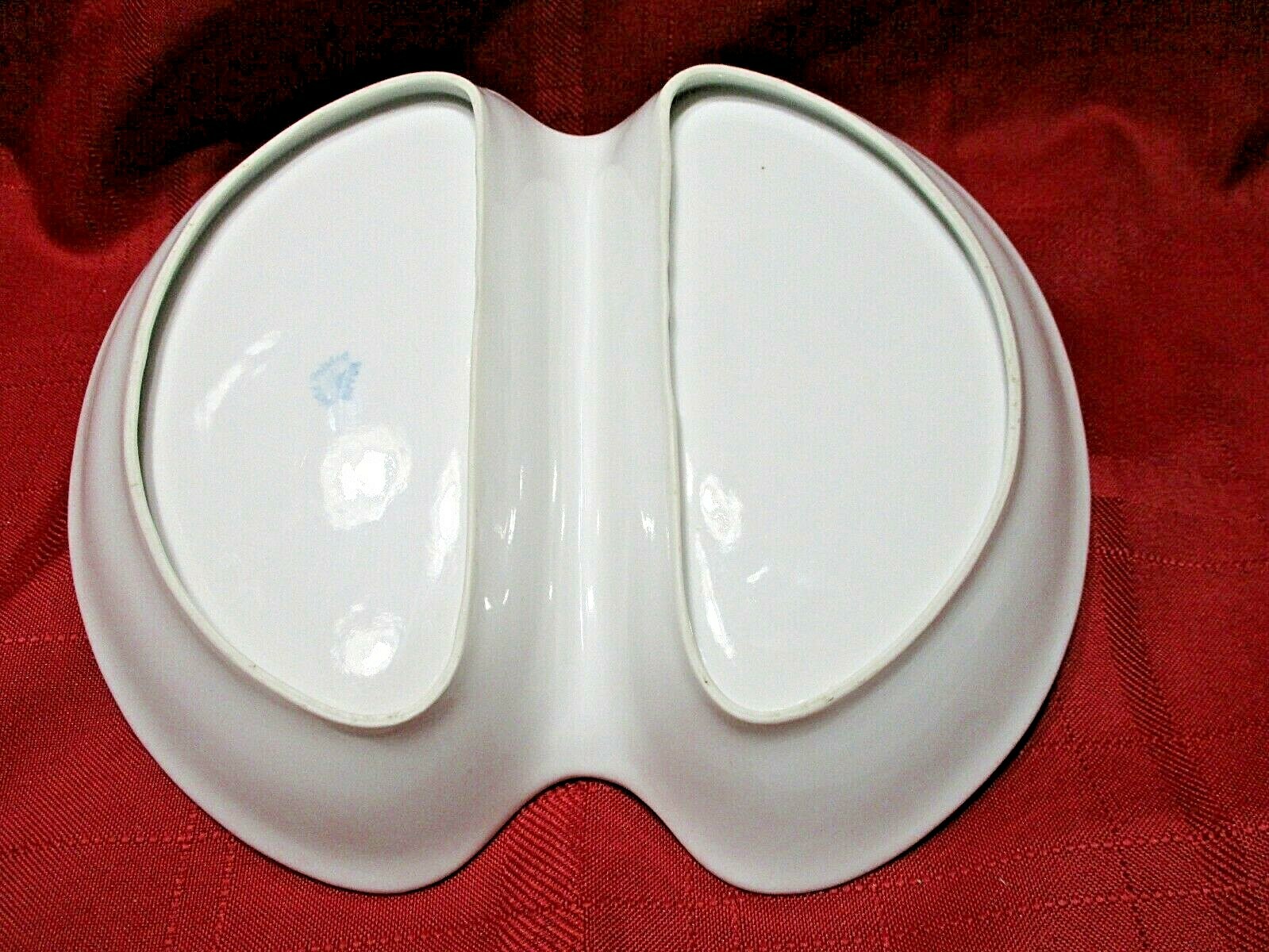 Antique NIPPON Hand Painted Nappy Divided Dish, Handle, Butterflies ...
