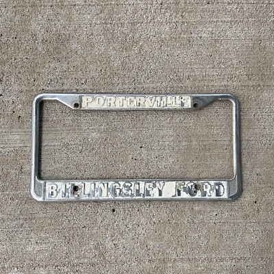 1970 Era Porterville California Ford Dealer License Plate Frame ...