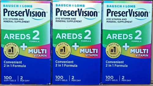 3 Pack PRESERVISION EYE AREDS 2 with MULTI-VITAMIN (300 Total Gelcap ...