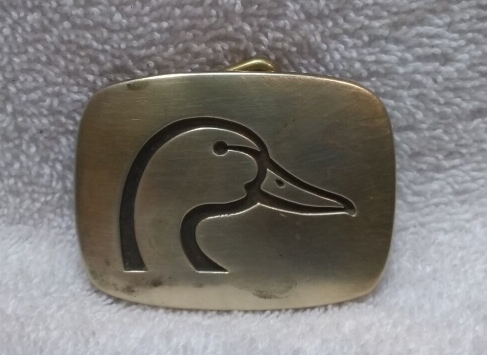 1978 BTS Ducks Solid Brass Vintage Belt Buckle Made I… - Gem
