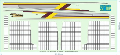 ZZ TOP Ford Eliminator Coupe (1933) Hot Rod Car Decals - Water & Vinyl ...