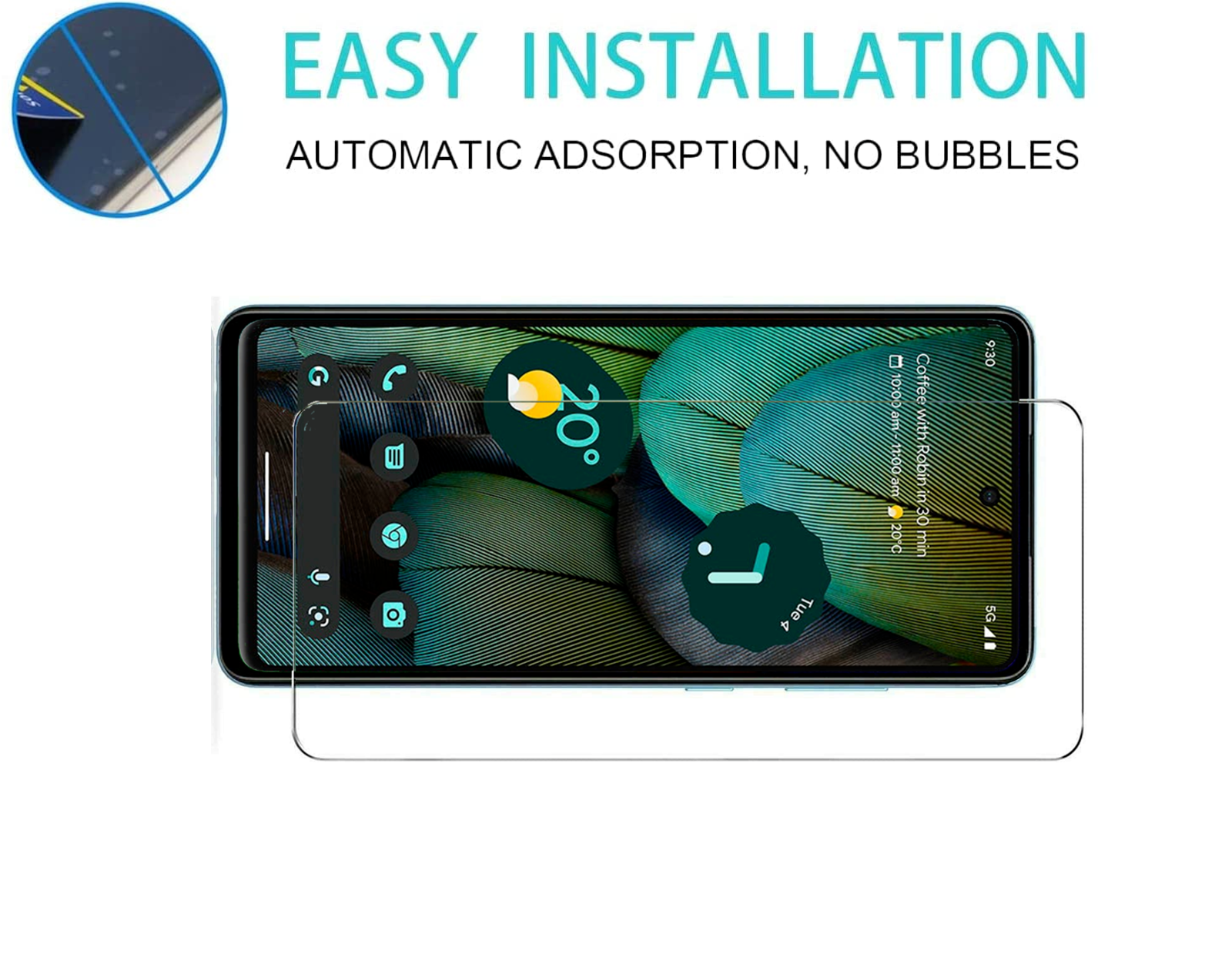 Gorilla Tempered Glass Screen Protector Cover For Google Pixel 8 7 6 ...