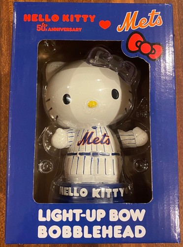 2024 NEW YORK METS HELLO KITTY LIGHT UP BOW BOBBLEHEAD — SGA 5/26/24 | eBay