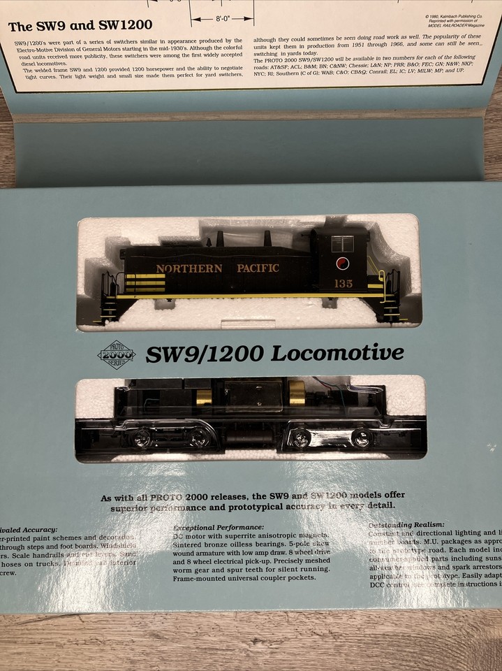 Proto 2000 HO SW9/1200 Locomotive Northern Pacific 135 Item No. 8865 | eBay