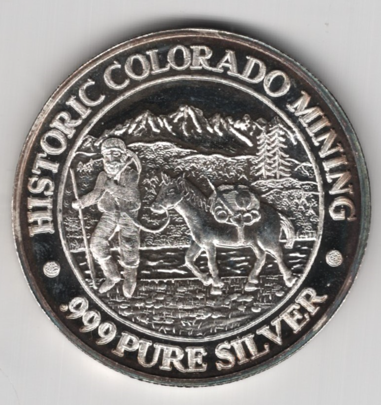 AMERICAN WILDLIFE SERIES .999 PURE SILVER HISTORIC COLORADO MINING TOKEN - B | eBay