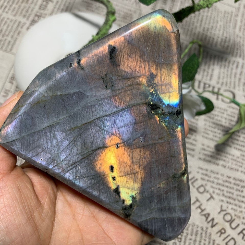 329g Natural Purple Labrador Crystal Stone quartz Mineral Aura healing ...