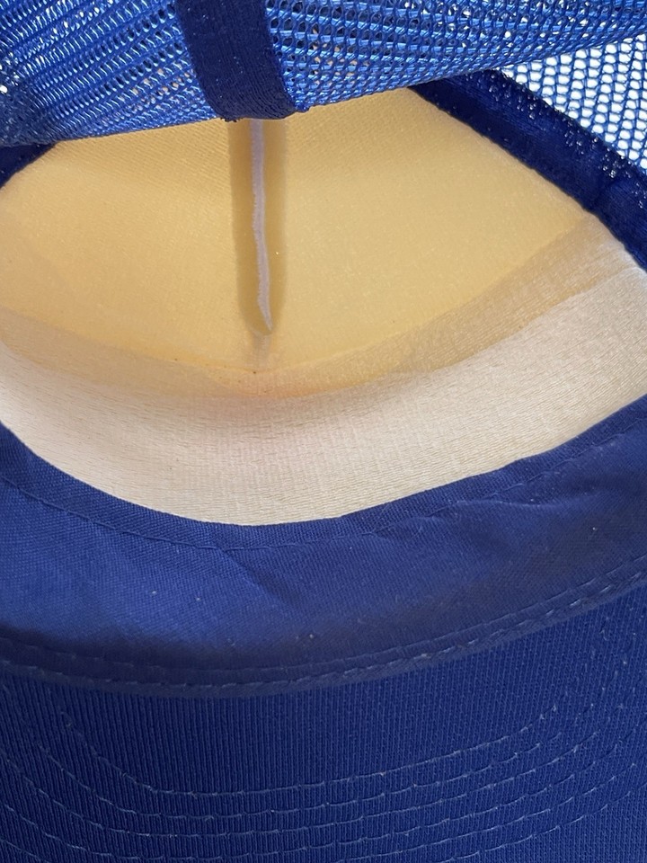 Vintage Cashstream First United Bank Blue Snapback Trucker Hat Local ...