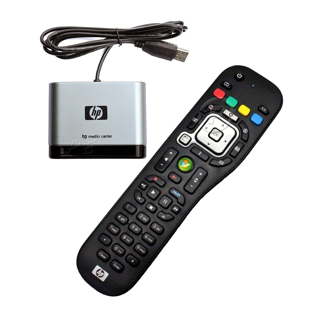 HP MCE Combo Kit Microsoft Windows Media Center Remote Control + USB IR ...