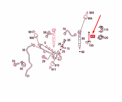 MERCEDES-BENZ Sprinter 906 Einspritzdüsenschraube A0019902607 NEU ...