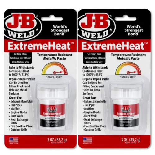 2 x JB Weld Extreme Heat Resistant Putty Filler Paste Steel Metal Car ...