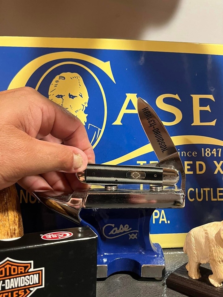 CASE XX # 52242 HARLEY DAVIDSON BLACK SYNTHETIC SMOOTH RUSSLOCK SS | eBay