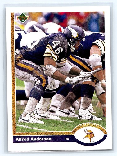 1991 Upper Deck #666 Alfred Anderson Football Minnesota Vikings | eBay