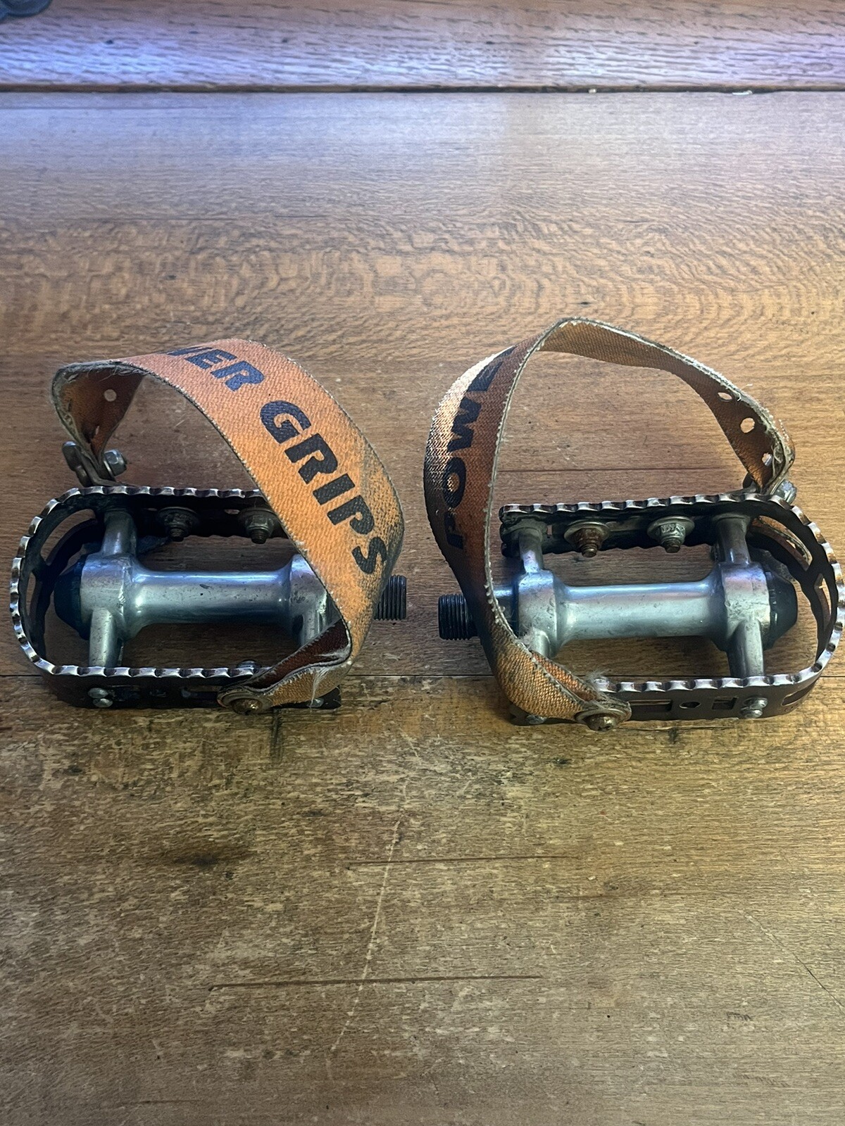 Vintage VP-450 Flat Pedals + Power Grips Foot Strap 80s MTB Touring ...