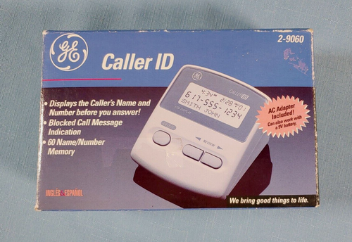 GE Caller ID Name & Phone Number Display 2 languages Model 2-9060 New ...