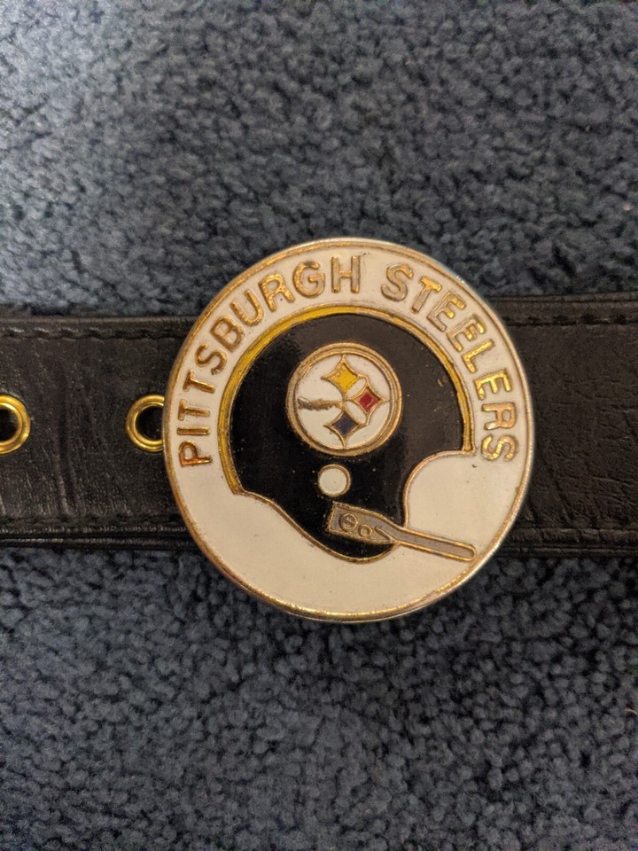 Vintage NFL Licensed Pittsburgh Steelers 1971 Belt Buckle & Leather ...