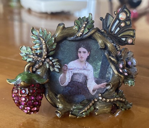 Jay Strongwater, Picture Frame, Small With Crystals And Strawberry | eBay