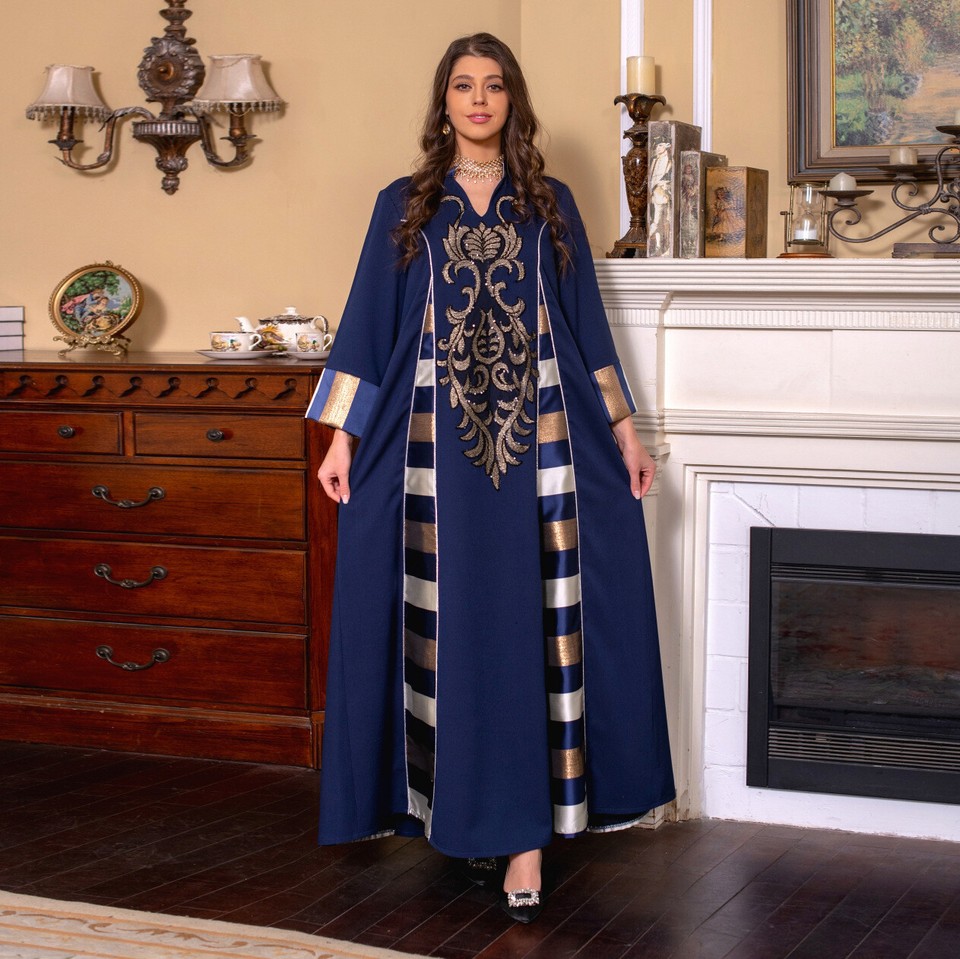 Muslim Dress for Women Abayas Islamic Kaftan Wedding Dubai Prayer Maxi ...
