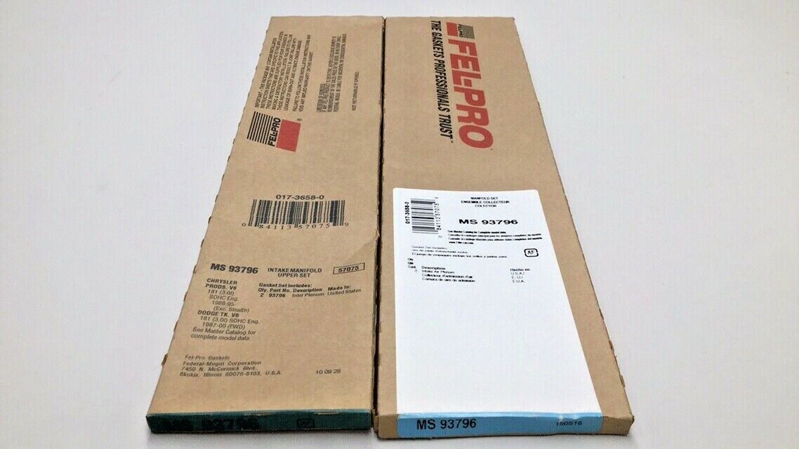 Fel-Pro MS 93796 Fuel Injection Plenum Gasket Set MS93796 (Pack of 2 ...