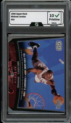 1998 Upper Deck #23 Michael Jordan GRADED 10 GEM MINT HOF Chicago Bulls ...
