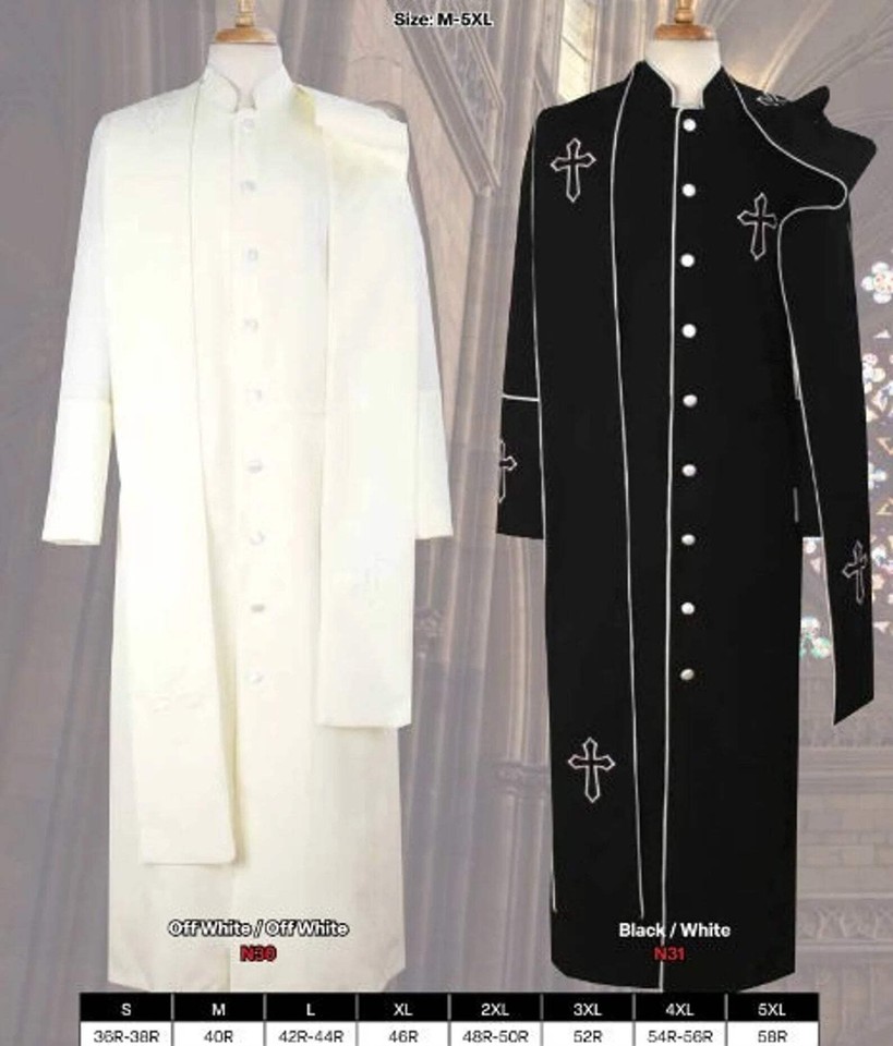 Clergy Robe Clergy wear Minister robe pastor robe cassock BLUE WITH ...