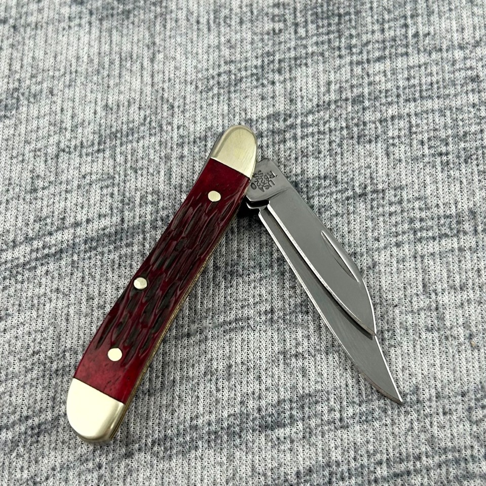 Case xx 6220 SS (3693)Knives Peanut Old Red Bone My First Case Pocket ...