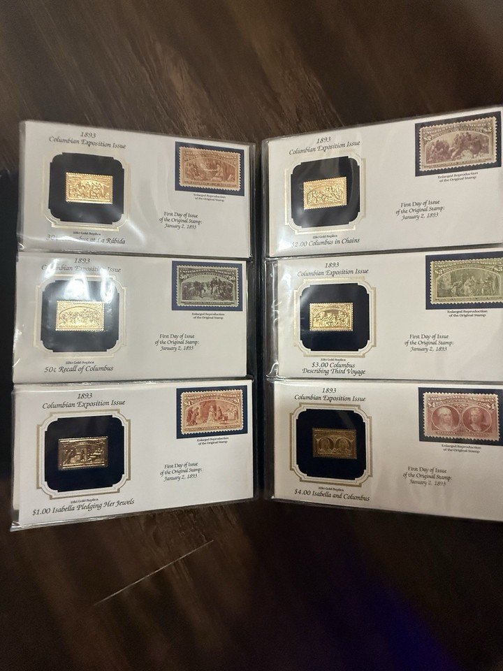Blue 22 KT GOLD REPLICAS~ 1847-1932 GREAT AMERICANS Of UNITED STATES ...