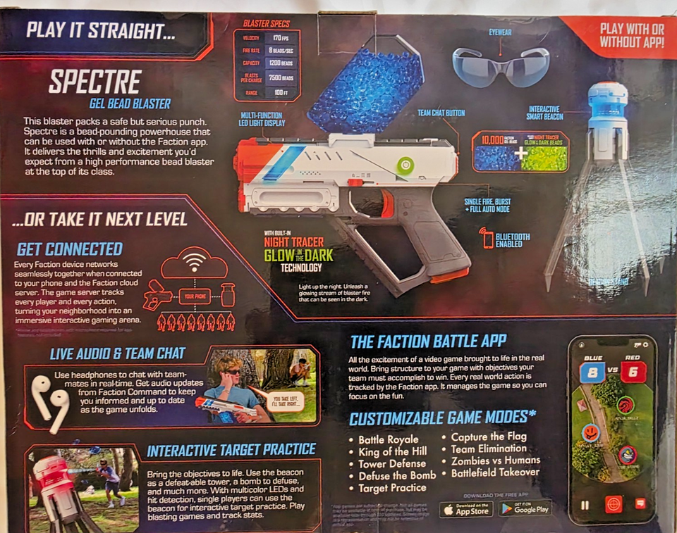 New Faction Battle System Spectre Gel Bead Blaster | eBay