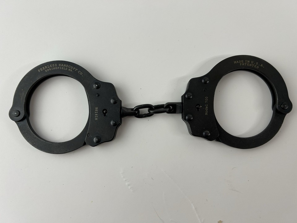 Peerless Model 700 Black Handcuffs Made In USA No Keys Hand Cuffs ...