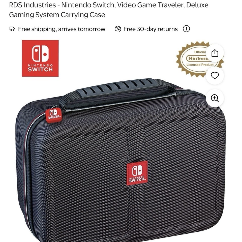 RDS Industries Nintendo Switch Storage Traveler Carrying Case Black | eBay