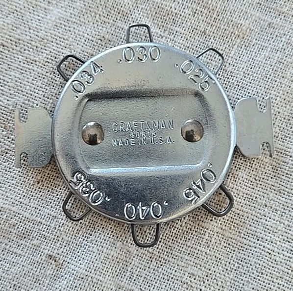 Sears Craftsman USA Nos 5pc Thickness Spark plug Gauge Set Catalog Only ...