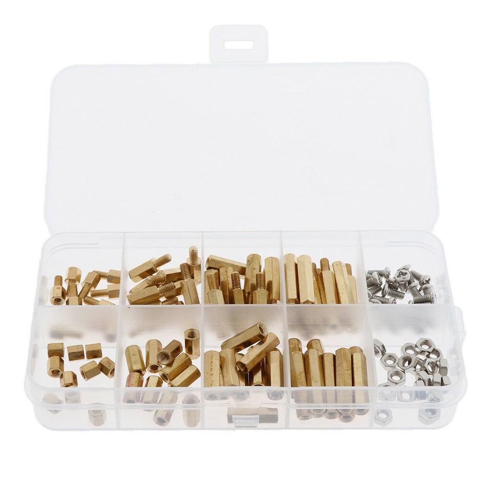 120pcs M3 Male Female Brass Hex Column Standoff Support Spacer Pillar ...
