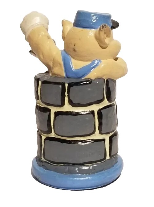 ORGINAL AUTH. PORKY PIG CHESS SET SARATOGA PEWTER WALT DISNEYS ROOK ...