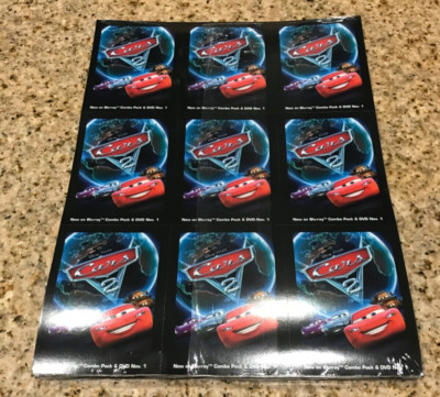 2011 Disney Pixar Cars 2 Blu Ray Promo MEMORY 18 card GAME SEALED ...