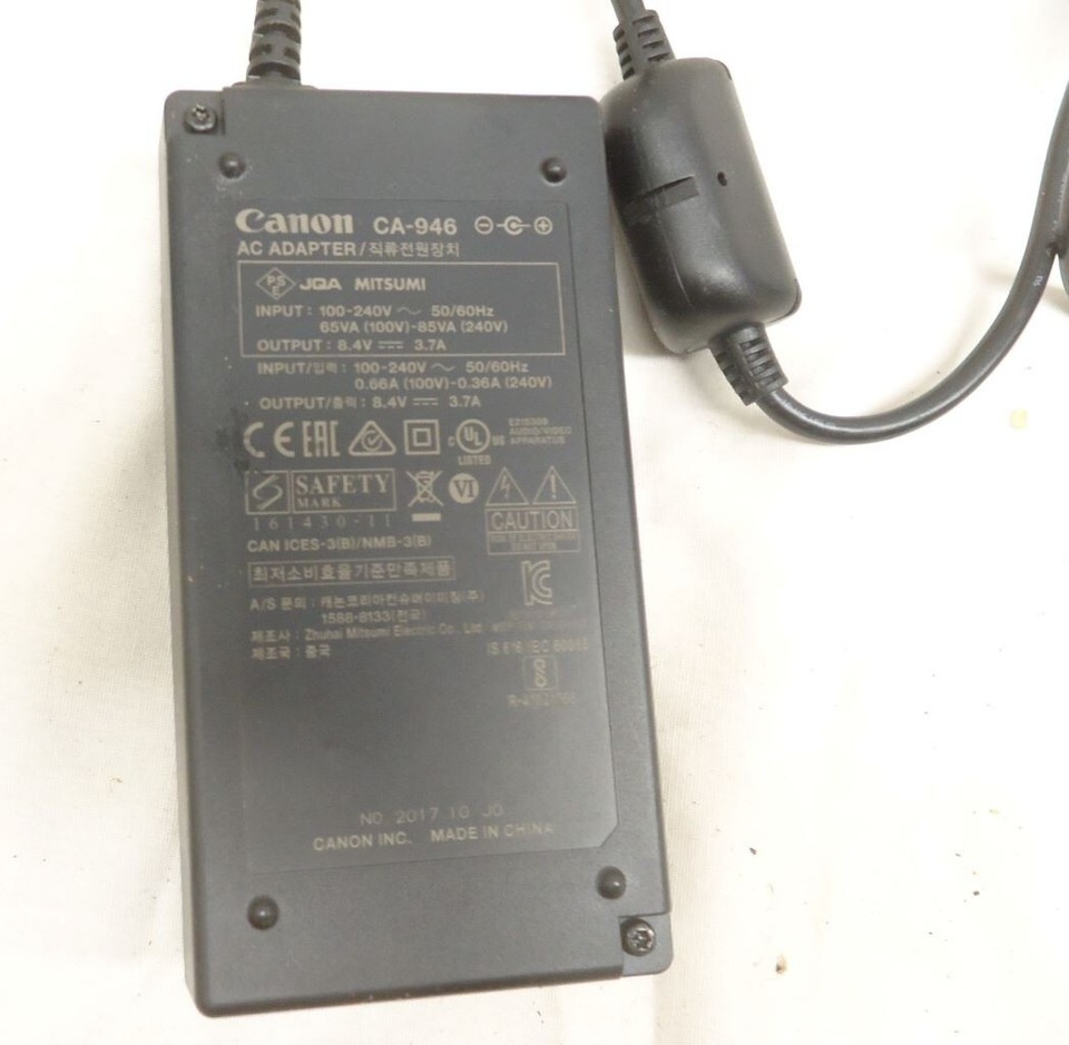 Genuine Canon CA-946 Power Adapter for XF400 XF405 GX10 XC15 | eBay
