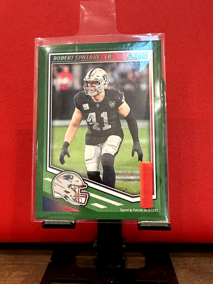 NEW ROBERT SPILLANE 2025 SCORE GREEN PARALLEL LAS VEGAS RAIDERS $1.99 ...