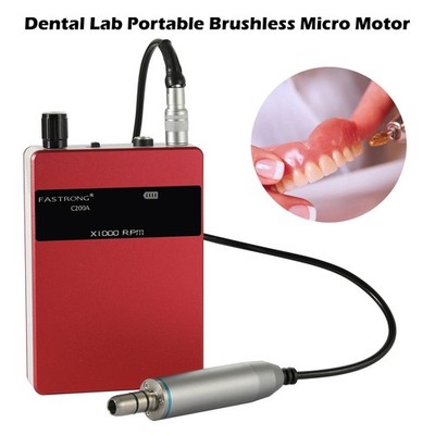 Dental Lab Portable Brushless Micromotor w/ Motor Handpiece Digital ...