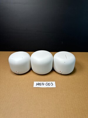 (3 Pack) A4R-H2D Google Nest WiFi Router And 2 Smart Wifi Points (Snow ...