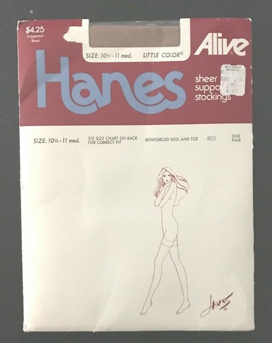 Vintage Hanes Alive Sheer Support RHT Nylon Stockings… - Gem