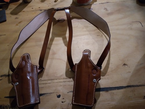 Vertical Double gun shoulder holster for 1911 5" | eBay