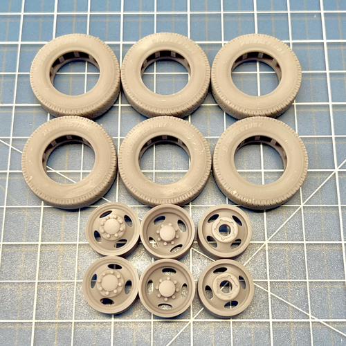 4 Hole Dually Budd Style Custom Wheels & Tires Set 1/24 1/25 | eBay