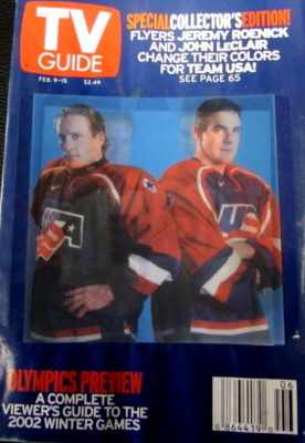 VINTAGE TV GUIDE FEBRUARY 9 - 2002 JEREMY ROENICK COLLECTOR'S EDITION V ...