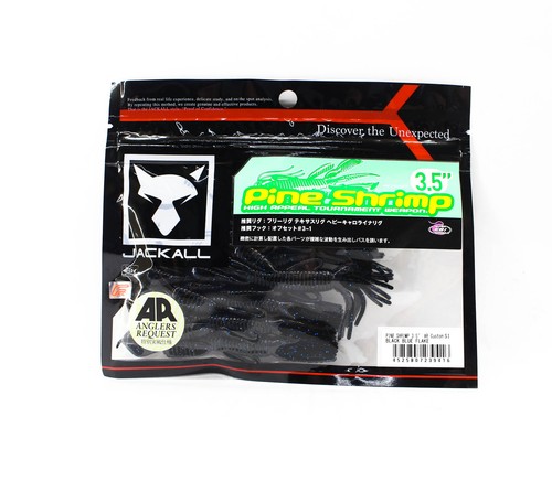 Jackall Soft Lure Pine Shrimp AR Custom 3.5 Inch Black Blue Flake (9416 ...